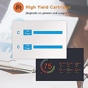 Run Star 2 Pack 127 Cyan Remanufactured Ink Cartridge Replacement for Epson 127 T127 use for Epson Workforce 60 530 625 545 645 840 845 WF-3520 WF-3540 WF-7010 WF-7510 WF-7520 Printer (2 Cyan)