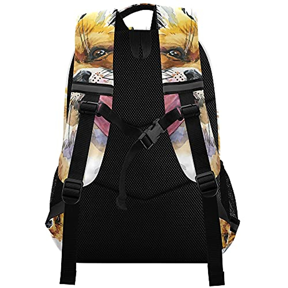 ALAZA Cute Fox Watercolor Animal Backpack Purse for Women Men Personalized Laptop Notebook Tablet School Bag Stylish Casual Daypack, 13 14 15.6 inch