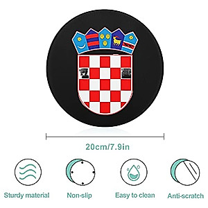Croatia National Emblem Cutting Board Tempered Glass Chopping Board for Kitchen Hotel