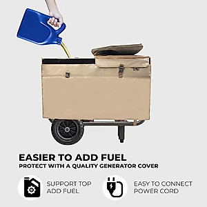 IMPROVED! Generator Cover while Running Heavy Duty 100% Waterproof Portable Generator Enclosure Tent to Run in All Weather- 3 Layers Protection Shed with Inbuilt Frame for 3500w-12000w Generators