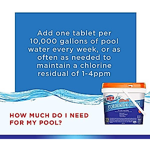 HTH 42044 Ultimate 3-inch Chlorinating Tablets Swimming Pool Chlorine, 8 lbs