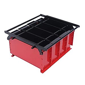 Newspaper Clumping Press, Brick Briquette Machine Paper Log Fire Free Eco Recycle Newspaper Fuel Block for Heating Fire Stove Home Tool for Indoor Outdoor Home Garden Newspaper (Red)