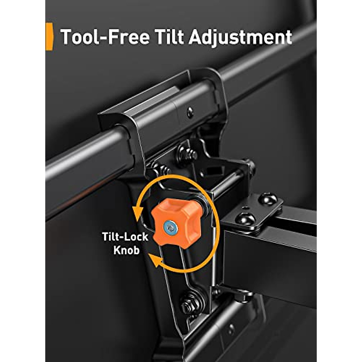 Perlegear UL Listed Full Motion TV Wall Mount for 42-85 inch TVs up to 132 lbs, TV Mount with Dual Articulating Arms, Tool-Free Tilt, Swivel, Extension, Leveling, Max VESA 600x400mm, 16" Studs, PGLF8