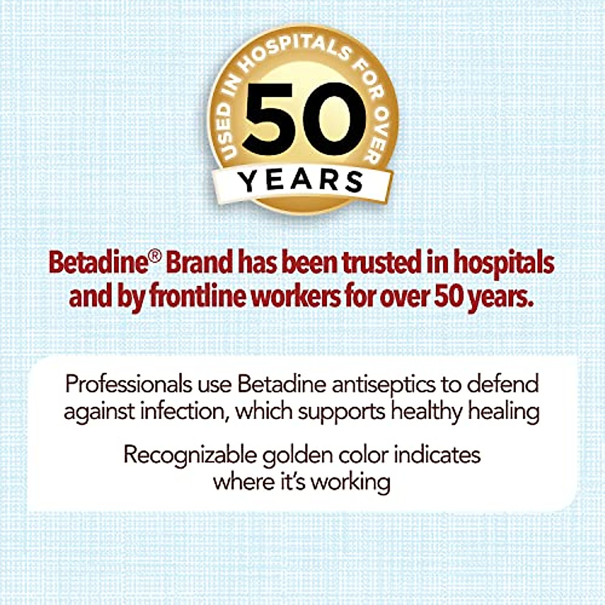 Betadine Antiseptic Liquid First Aid Solution, Povidone-iodine 10%, Infection Protection, Kills Germs In Minor Cuts Scrapes And Burns, No Sting Promise, No Alcohol or Hydrogen Peroxide, 8 FL OZ