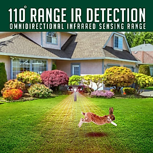 Ultrasonic Animal Repeller, 2 Pack Solar Powered Animal Repellent, Waterproof Animal Deterrent Devices Outdoor Repels Cat, Dog, Fox, Derrent, Rat, etc