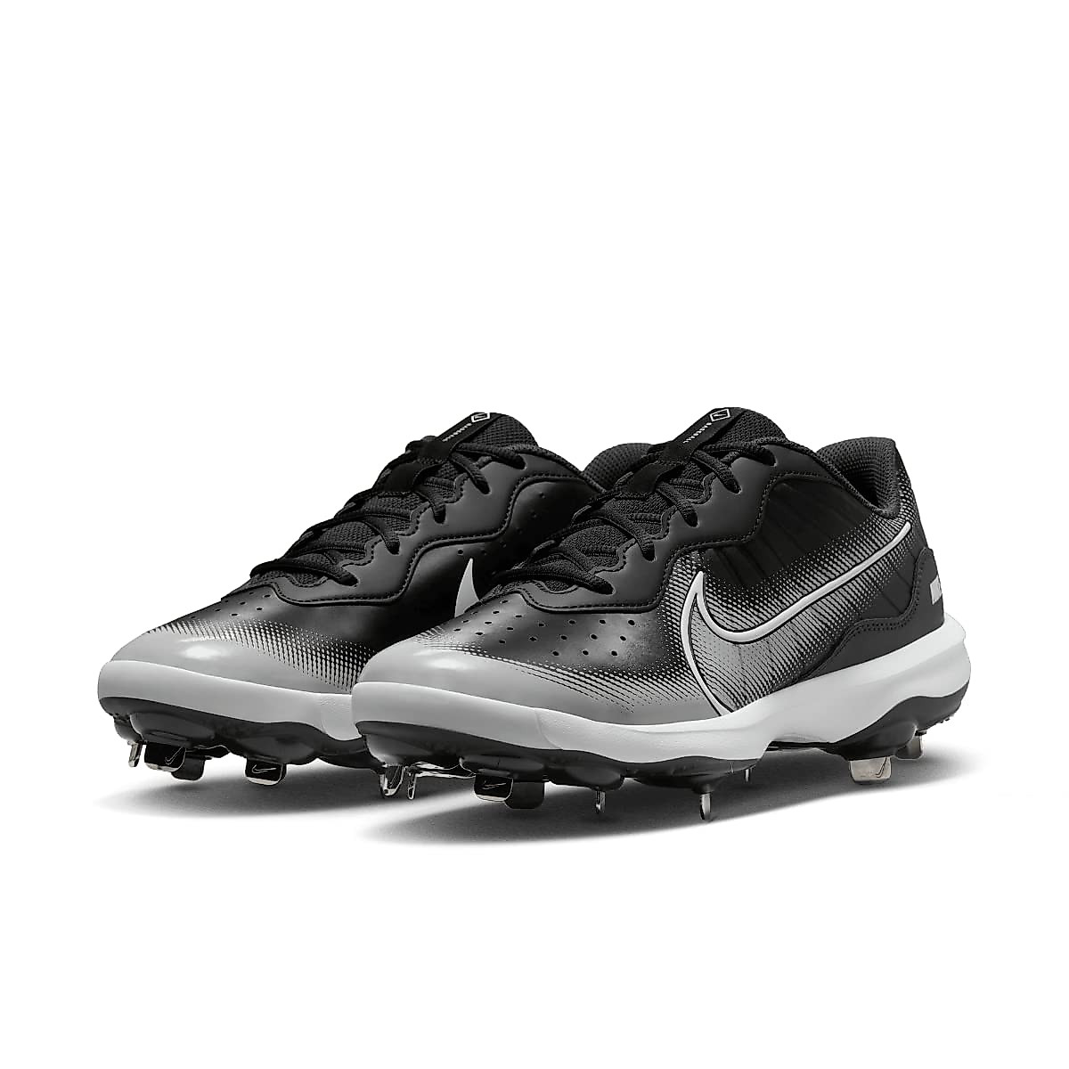 Nike Alpha Huarache Varsity 4 Low Metal Baseball Cleats Black | Gray Size 11.5 Medium