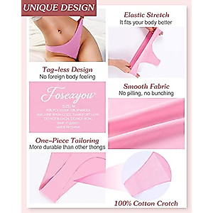 fosexyou 6 Pack Seamless Thongs for Women No Show Thong Underwear Women Low Rise Breathable Panties