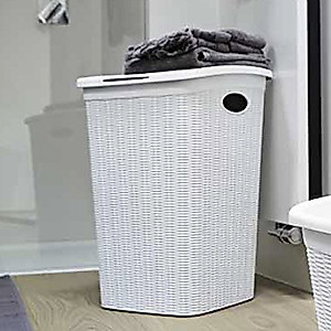 Stefanplast Elegance Laundry Hamper, 37 x 38 x 54.5 cm, White
