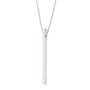 Silpada 'Minimalist' Vertical Bar Pendant Necklace in Sterling Silver, 28" + 2"