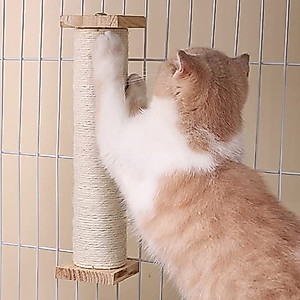 SHENGOCASE 2-Pack Cat Scratching Post for Crate Cage, Cage Mounted Scratching Post with Self Groomer and Massager, Cage Scratcher Pole, Cat Cage Kennel Crate Playpen Accessories Toys