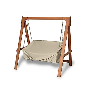 Covermates Swing Cover - Water Resistant Polyester, Double Stitched Seams, Mesh Vent, Seating and Chair Covers, 63W x 26D x 26H, Khaki