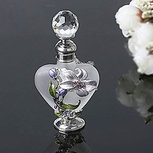 YU FENG Refillable Empty Flower Crystal Perfume Bottle Handmade Home Decor Lady Holiday Gift