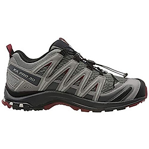 Salomon XA PRO 3D Trail Running Shoes for Men Sneaker, Grey Monument/Ebony, 8.5