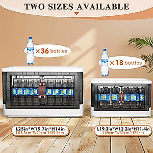 Vivihomety Storage Bins with Lids - 144QT Large Plastic Storage Bins Closet Organizers and Storage, Foldable Stackable Storage Containers for House Organizing Bedroom Dorm Room