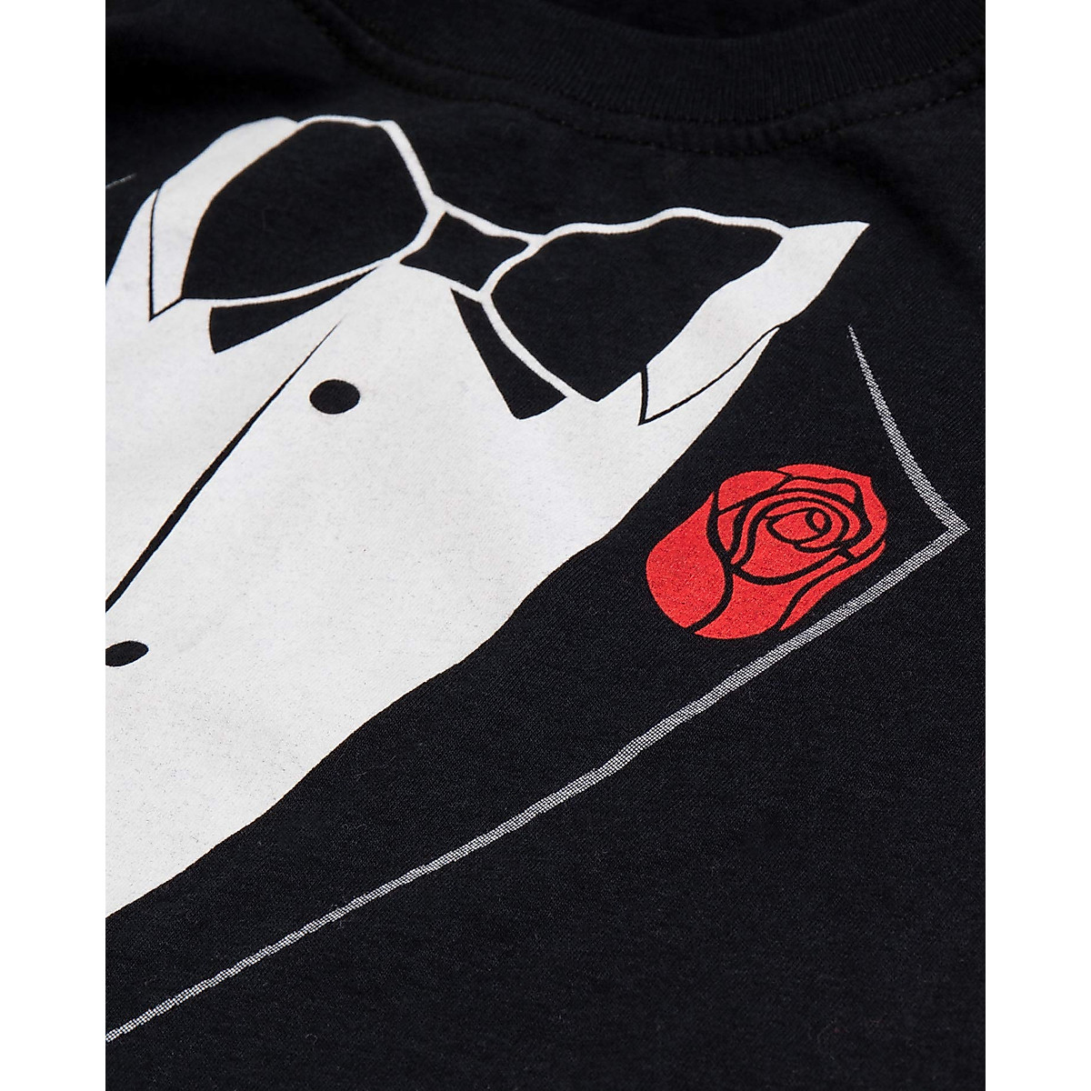 Ann Arbor T-shirt Co. Unisex Baby Tuxedo Baby Funny Infant Humor One Piece-6 Month Black