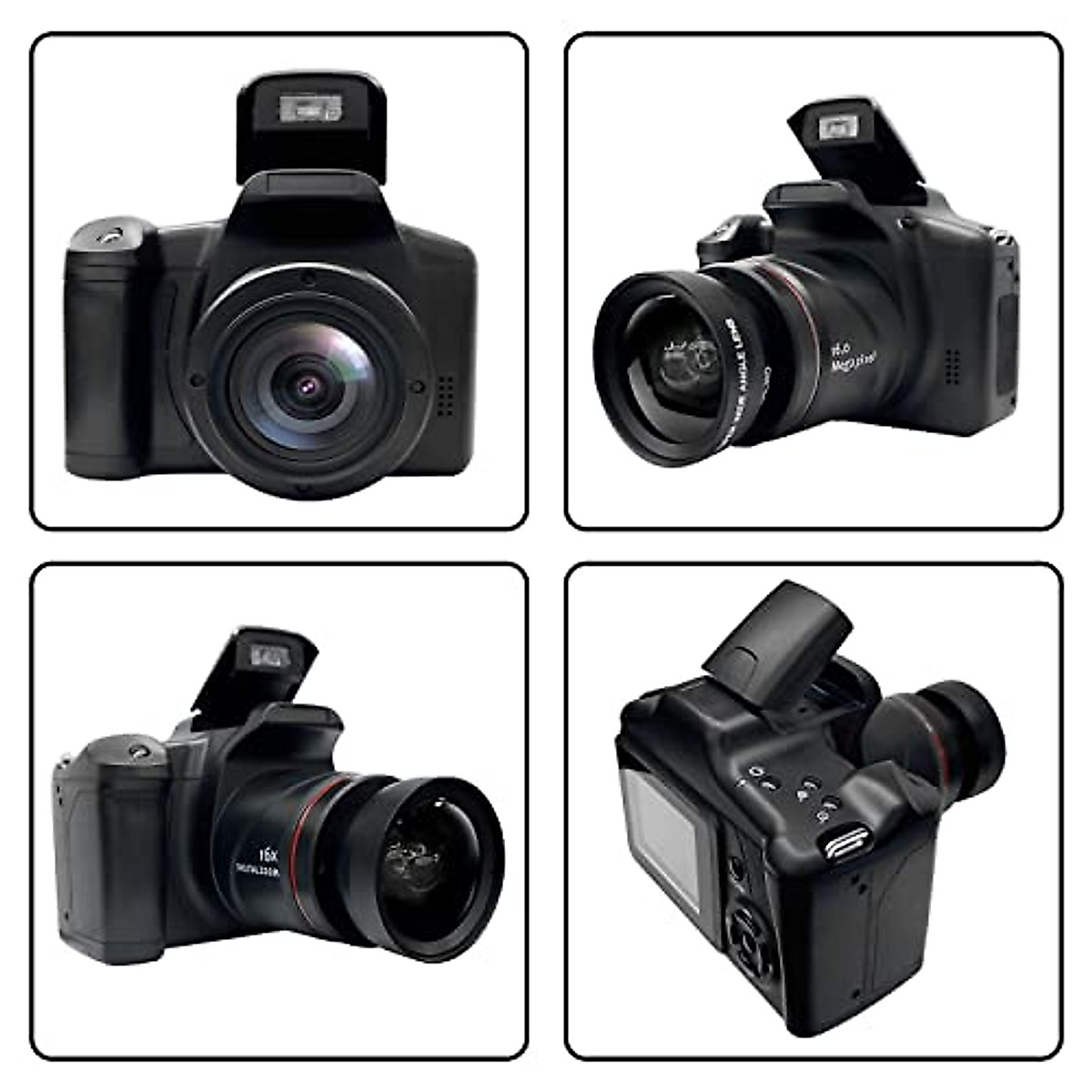 Lefthigh New Ultra HD 16MP Digital Camera, Protable 2.4 Inch LCD Screen, 16X Digital Zoom, 720P Digital Camera Small Camera, for Teens Students Boys Girls