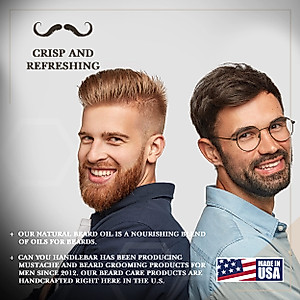 CanYouHandlebar Beard Oil for Men, Natural Beard Care Conditioner Moisturizer Softener Grooming Product, Citrus Bergamot and Lavender Scent, 1oz Dropper Bottle