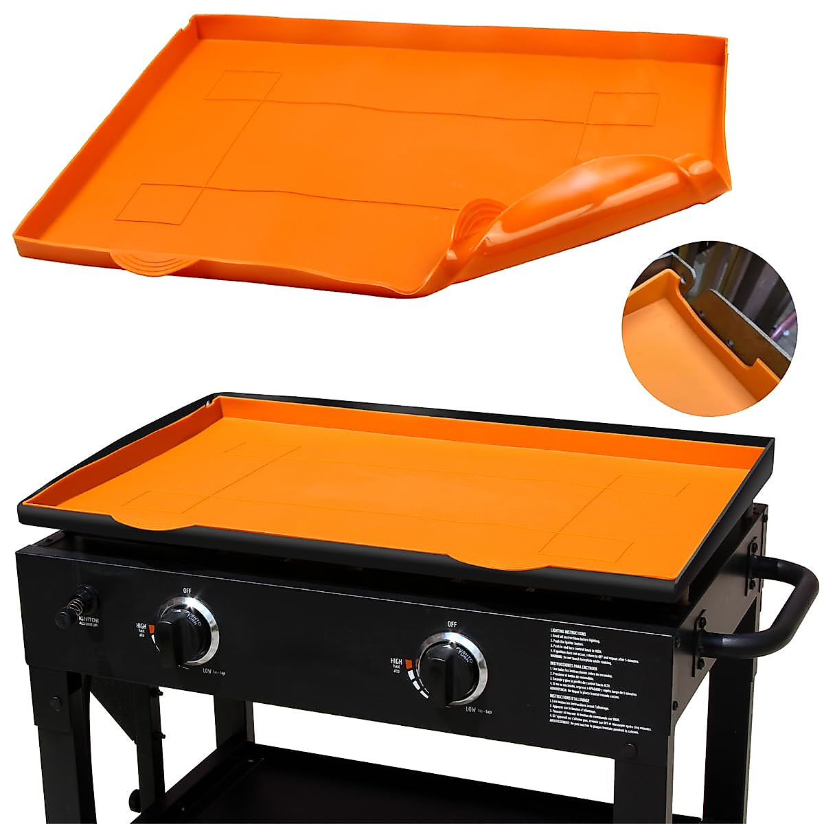 28" Food Grade Silicone Griddle Mat for Blackstone Accessories, Heavy Duty 2.2 LB Grill Mat, Reusable Griddle Cover for Blackstone Protect Your Griddle from Insects Rust (NOT for Pro & XL Series)