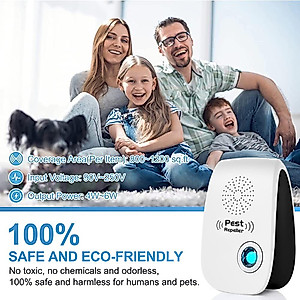 Toyukia 2023 Upgraded Dual Ultrasonic Pest Repeller 6 Pack, Electronic Pest Repellent, Pest Control Plug in for Insects, Roach,Mice,Spider, Mosquito Used for Home,Office etc