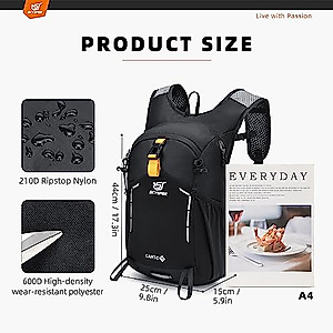 SKYSPER Small Hiking Backpack - 15L Travel Daypack Lightweight Bag Water Resistant Hiking Backpacks for Women Men