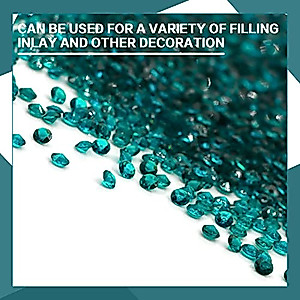 Miraise 10000 Acrylic Crystals Diamonds Confetti Scatter Crystals Wedding Scatter Table Home Decoration 4.5mm (Teal Blue)…