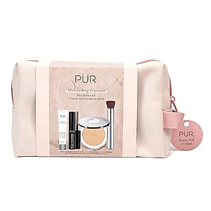 PÜR Beauty Multitasking Essentials Best Sellers Kit, Everyday Look Deluxe Kit, Condition & Moisturize Skin, Cruelty Free, Blush Medium