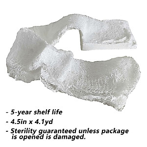 RHINO RESCUE Sterile Compressed Gauze for Emergency Wound Dressing, FSA HSA Eligible, First Aid and Trauma Kit, 6 Pack