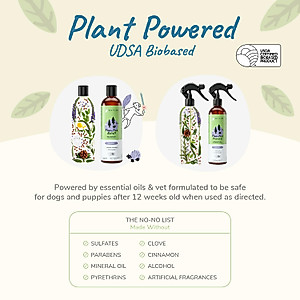 kin+kind Flea and Tick Spray and Shampoo Kit- Shampoo and Spray Set- Shampoo for Dogs, Spray for Dogs- for Tick and Flea Control Shampoo and Repel Spray- Lavender, 12 oz Each