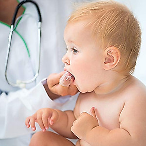 Boao 36 Pcs Baby Finger Toothbrushes with Storage Case Infant Toddlers Teeth Brushes Soft Silicone Baby Tongue Cleaners for Oral Cleaning Tooth Training Supplies