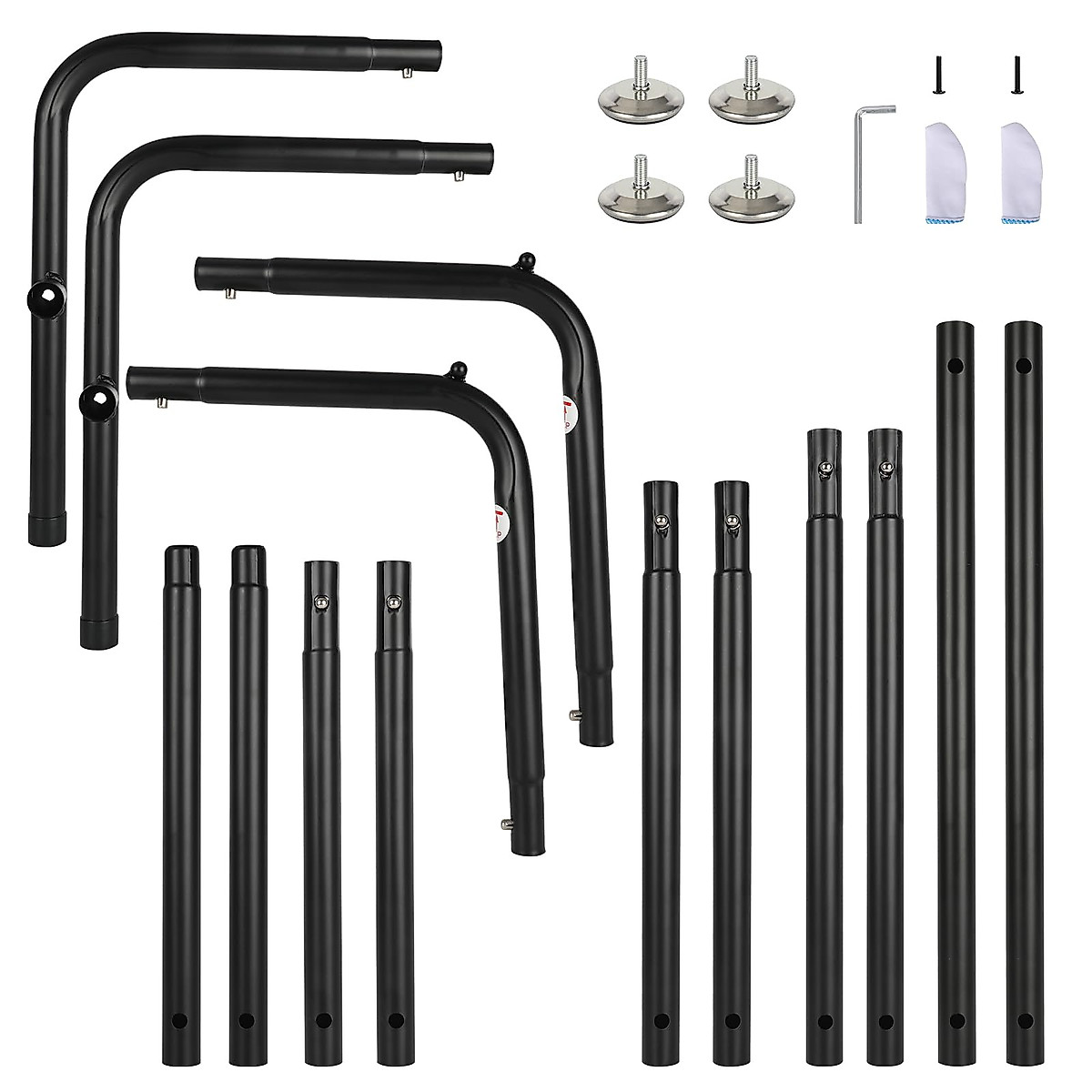 Fishat Black Lightweight Standard Rod Simple Rolling Clothes Rack, 15"D x 48"W x 58"H Metal Clothes Organizer for Dorm Bedroom Home Balcony