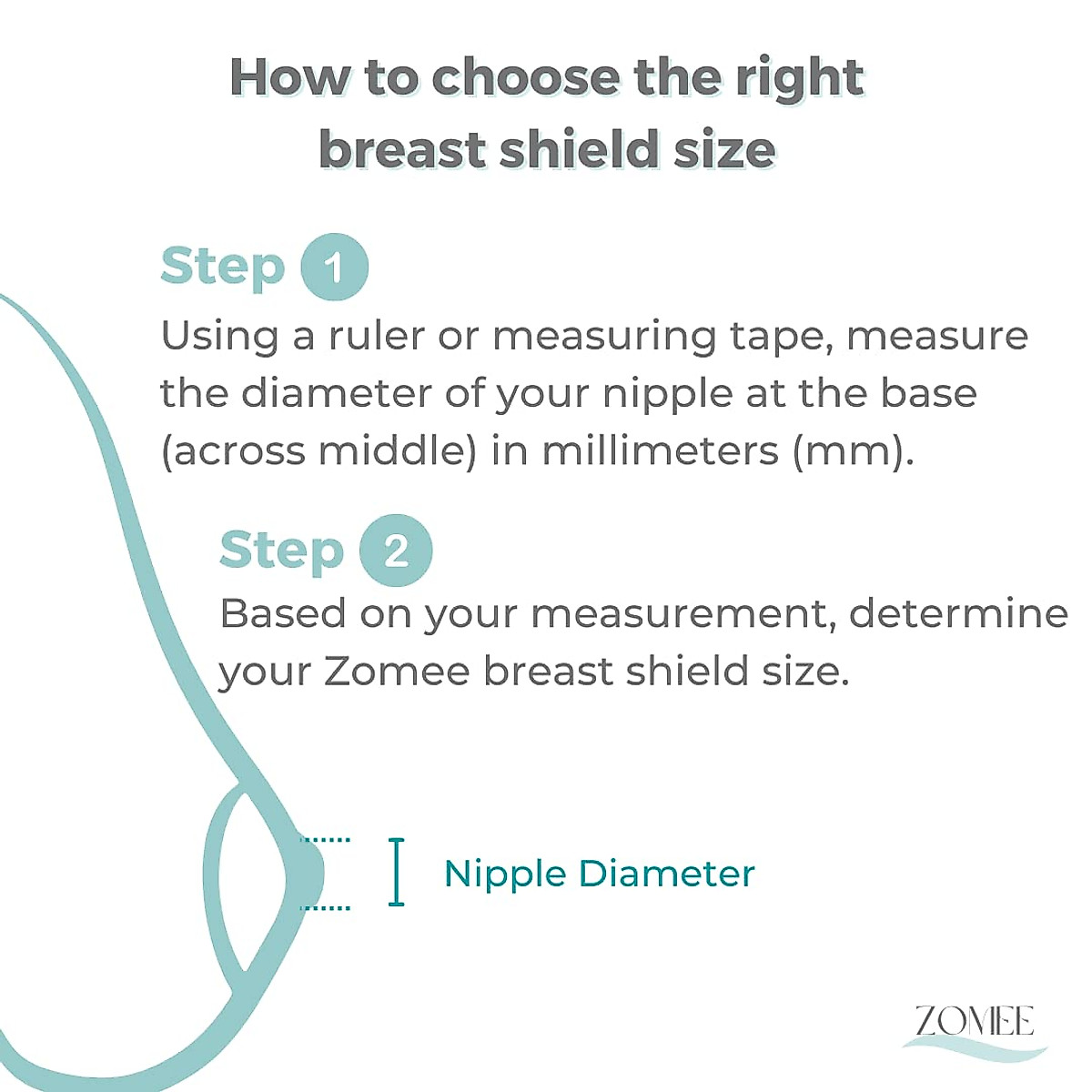Zomee Flex Breast Nipple Shield Latch Assistance Inverted or Flat- Comfortable & Soft for Easy Pumping Use for Z1 Z2 Breast Pump (28 mm) 2 Pack