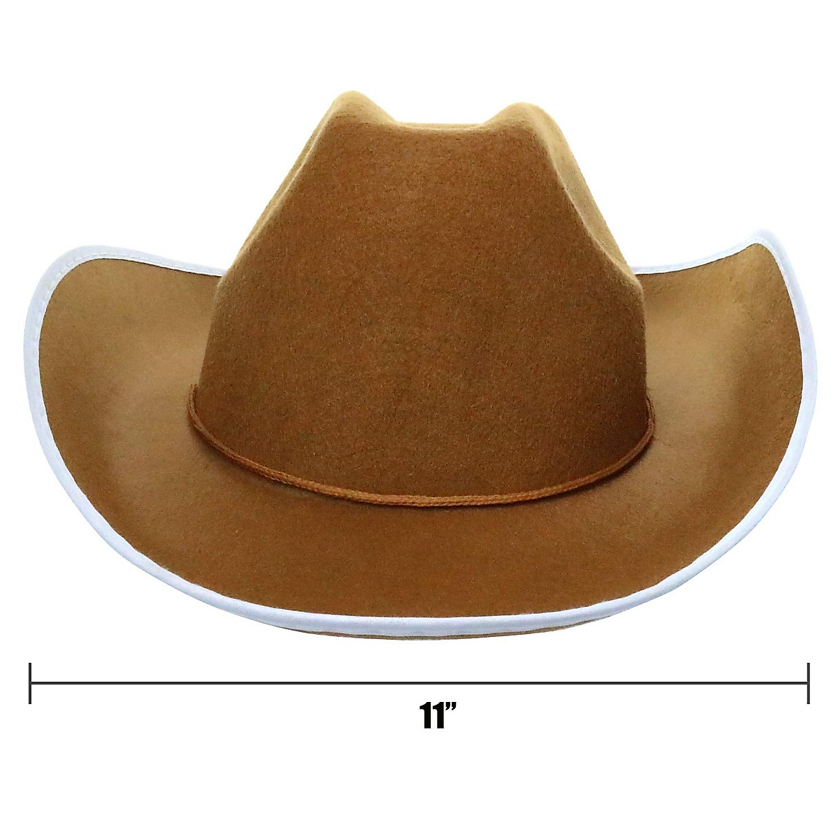 GiftExpress Adult Brown Felt Cowboy Hat, Western Cowboy Hat for Men/Women, Cowgirl Hat, Country Style, Rodeo Style Costume Hat