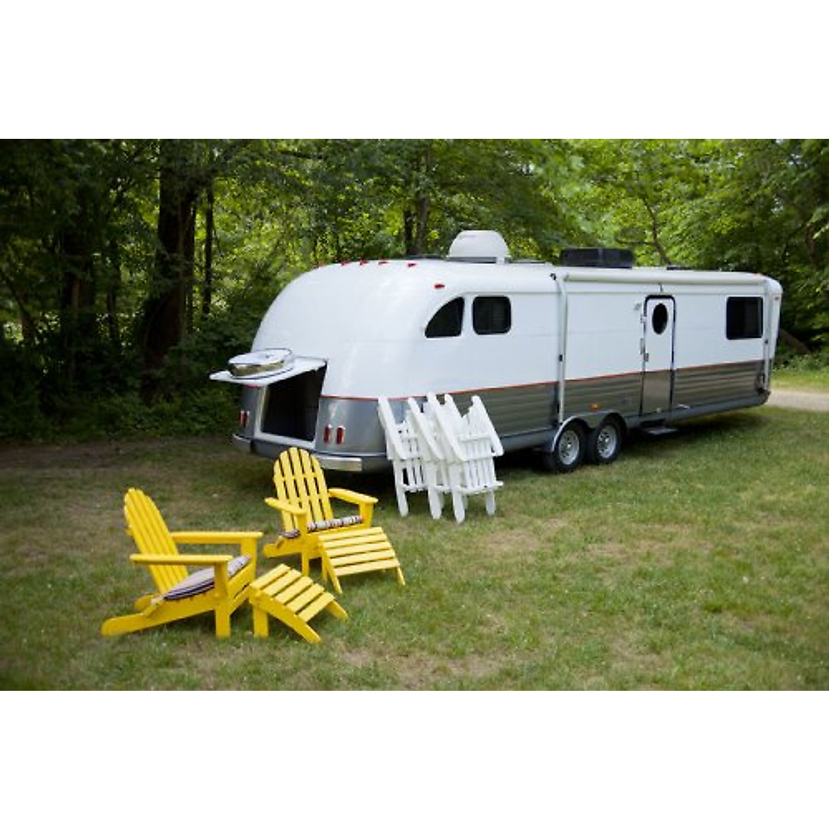 POLYWOOD AD5030LE Classic Folding Adirondack Chair, Lemon