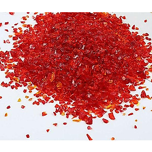 Golden Yellow Smooth Glass Chips Transparent Glitter Glass Broken 3-6mm Grinding Crushed vitreous Glass for Crafts Resin Mold Craft DIY hydroponic Plants Filler Home Nail Decoration(60g)