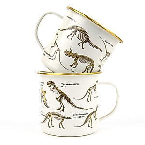 Gift Republic Dinosaur Enamel-Mug, 1 Count (Pack of 1), Multi, 500ml