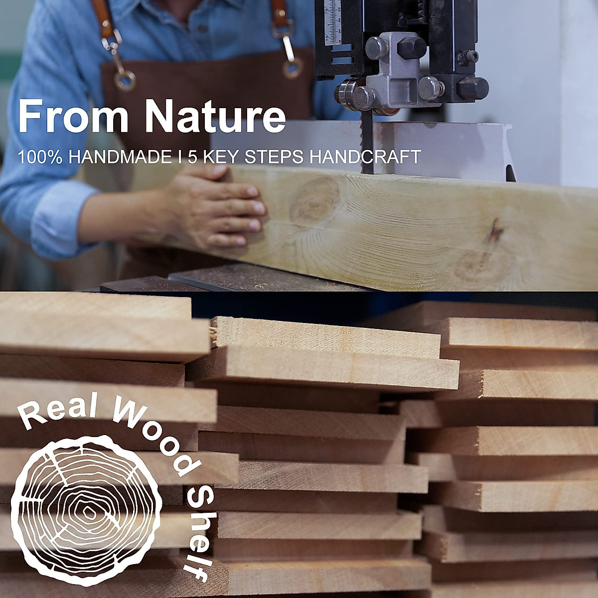 Universal Soundbar Wall Mount for Samsung, Bose, Polk Audio, Sonos Arc, JBL, Sony, Vizio, LG, TCL, Roku, Onn, Philips, Yamaha Soundbar Wall Mount Bracket Floating Shelves, with Hardware Kit