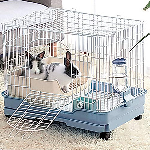 BWOGUE Large Rabbit Litter Box Toilet,Potty Trainer Corner Litter Bedding Box with Drawer Larger Pet Pan for Adult Guinea Pigs, Rabbits, Hamster, Chinchilla, Ferret, Galesaur, Small Animals