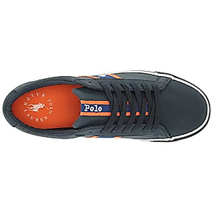 POLO RALPH LAUREN Unisex Child Westcott(Big Kid) Sneaker, Navy/RYL/Org/Ppw, 4 Big Kid US