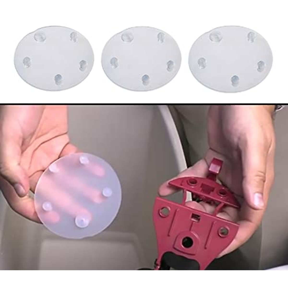 3 Pack Toilet Tank Silicone Flapper Seal Gasket 3" Compatible American Standard VorMax Series Toilet，7381424-100.0070A