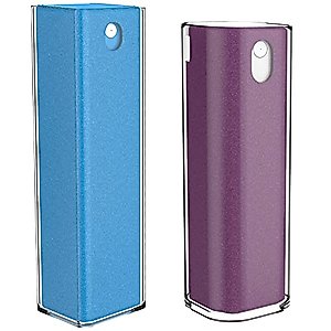 TOTOKA TouchScreen Cleaner,3 in 1 Fingerprint-proof Screen Cleaner Spray Wipe Remove Smudges Monitor Phone Cleaner for All Electronics, TV Computer Laptop Macbook ipad Screens(10ml+15ml, Purple+Blue)