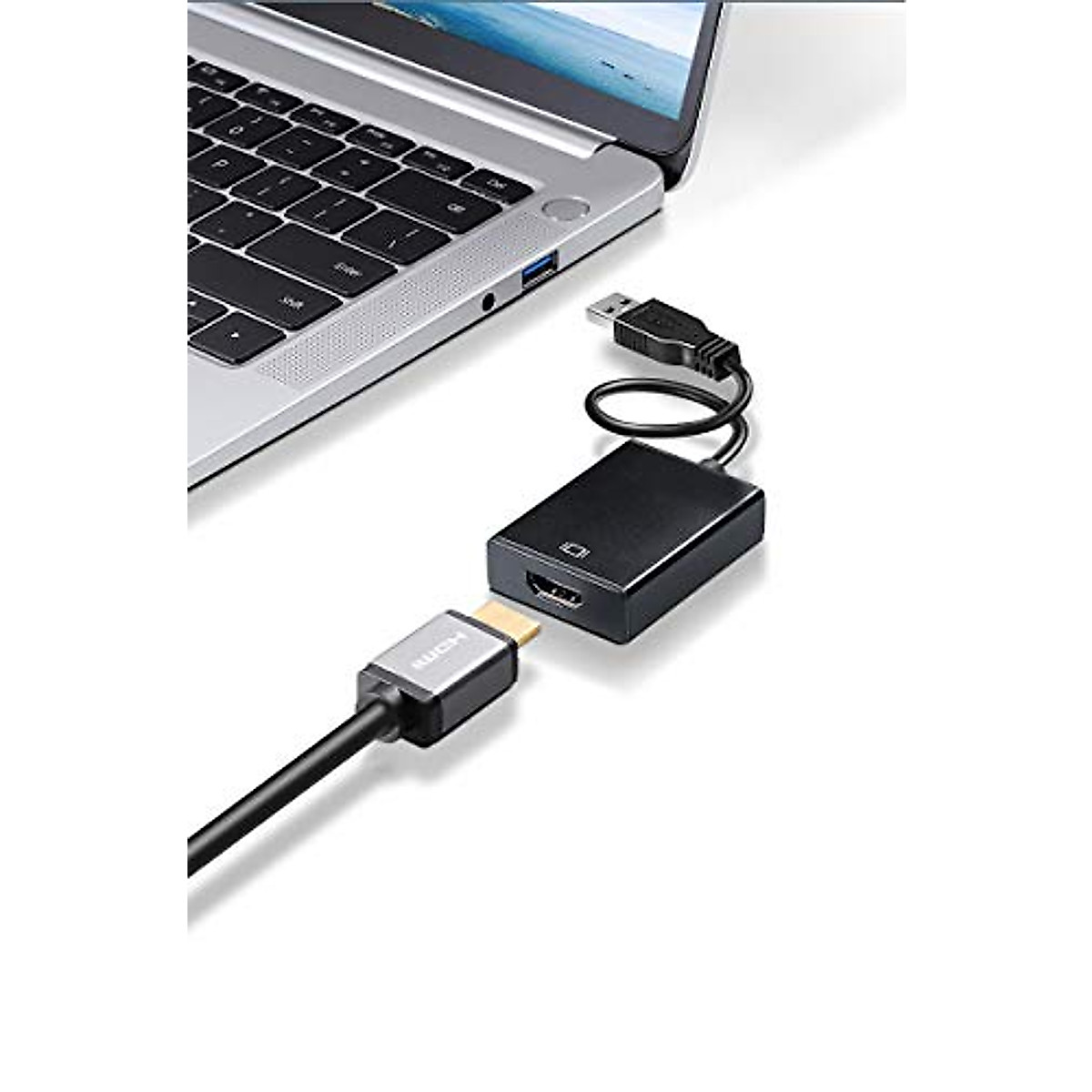 SENGKOB USB to HDMI Adapter, USB 3.0/2.0 to HDMI 1080P Video Graphics Cable Converter with Audio for PC Laptop Projector HDTV Compatible with Windows XP 7/8/8.1/10