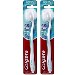 Colgate Wave Sensitive Toothbrush, Compact, Soft (Colors Vary) - Pack of 2
