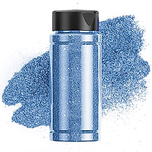 DREAMEDIY Ultra Fine Glitter 3.52 Oz (100g) DIY Arts and Craft Glitter Powder Sequins Epoxy Chips Flakes for Resin Molds, Slime, Painting Arts, Nail Art DIY Decoration, Makeup - Sky Blue