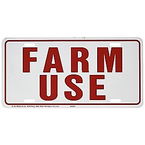 HY-KO 361951 Farm Use Id Tag White/Red, 6(h) x 12(w) -Inches