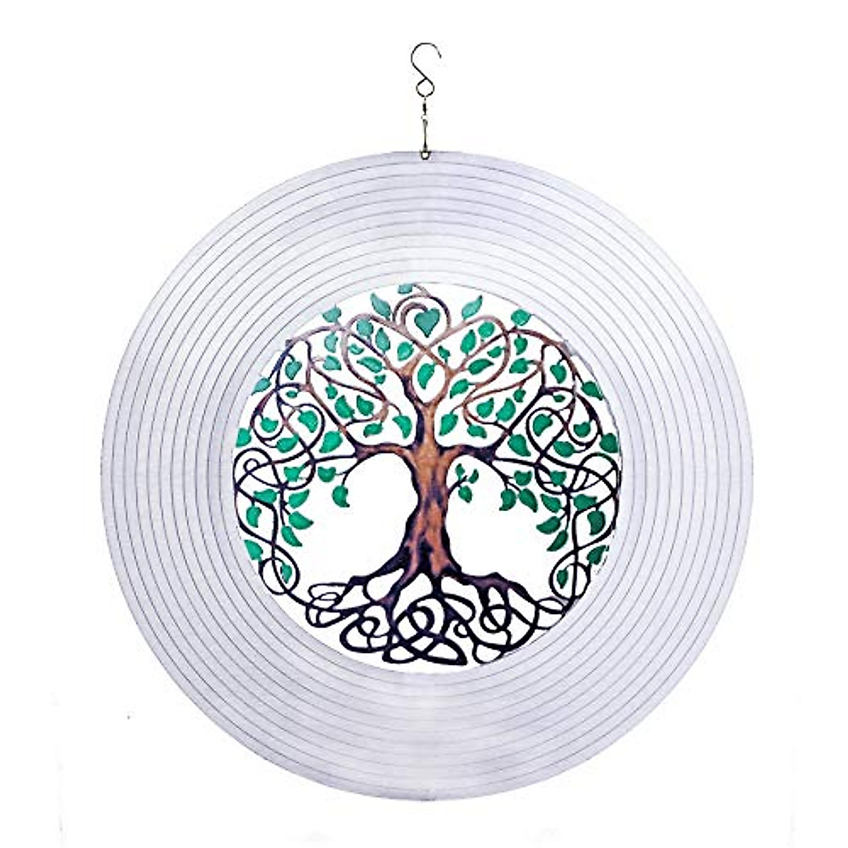 Tree of Life Wind Spinner for Garden & Yard Decor - 12 Inch Metal Art