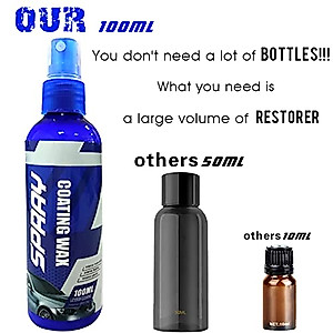 Car Plating Refurbishing Agent, Plastic Parts Refurbish Agent, Anti Scratch Hydrophobic Polish Nano Coating Agent Coating Long Lasting Professional Care Ceramic Coating Plastic Restorer (2)