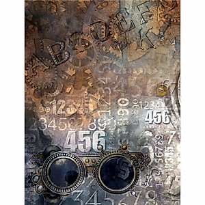 Dark Steampunk Mulberry Rice Paper, 8 x 10.5 inch - 6 x Different Printed Mulberry Paper Images 30gsm Visible Fibres for Decoupage Crafts Mixed Media Collage Art