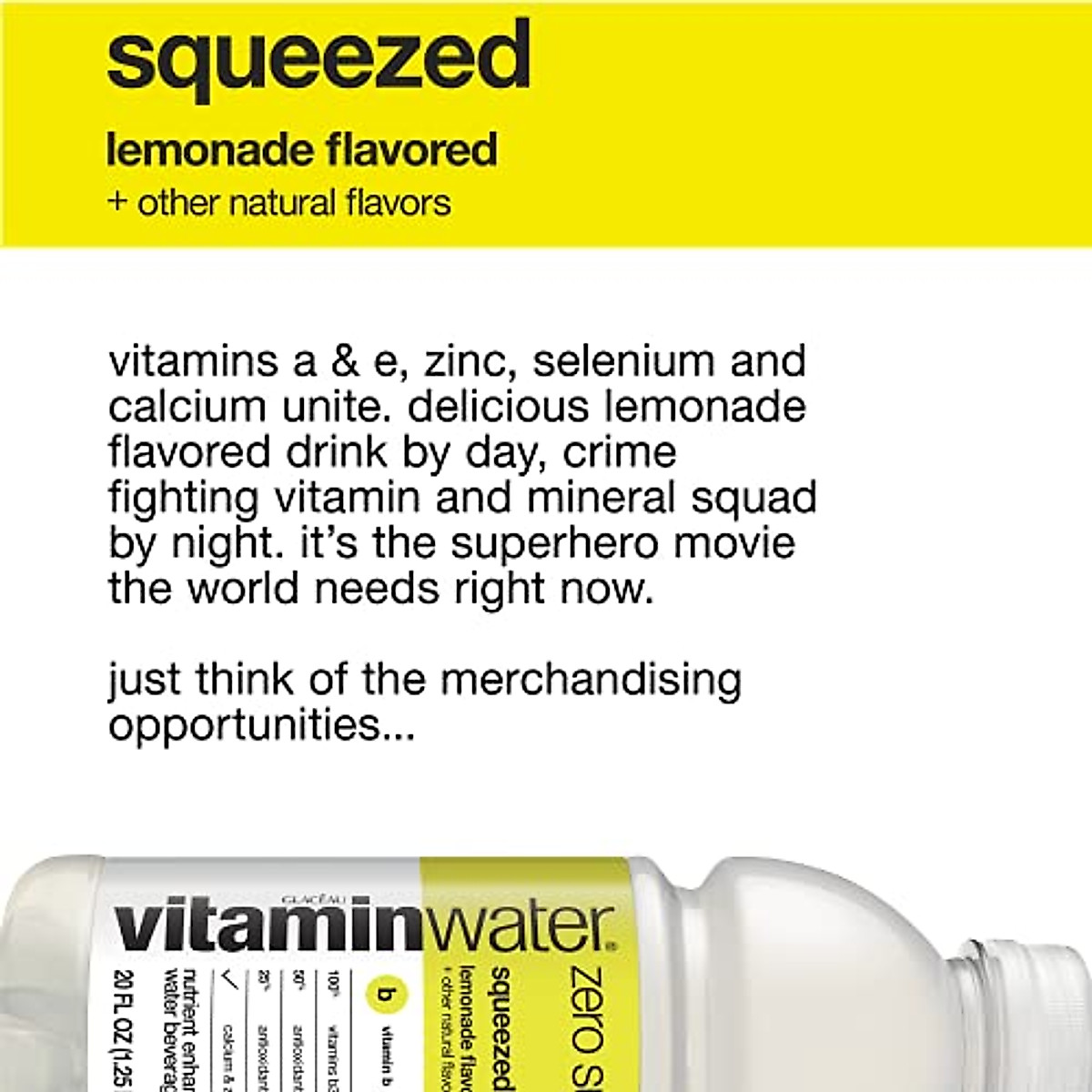 vitaminwater zero Squeezed, 16.9 fl oz (pack of 6)