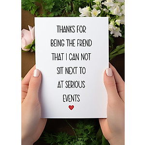 TEEMI-Funny Card For Friend, Best Friend Birthday Card, Funny Bestie Birthday Day Card, Thank You Card, Card For Him Her Them CANNOT Sit NEXT TO
