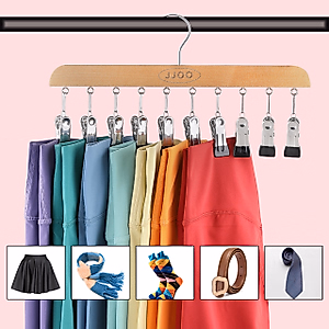 Legging Organizer for Closet Hanging, Pants Hangers with Clips Holds Up to 10 Leggings, Space Saving & 360 Rotaing Desin, Great for Jeans, Hats, Shorts, Socks (1Pack)